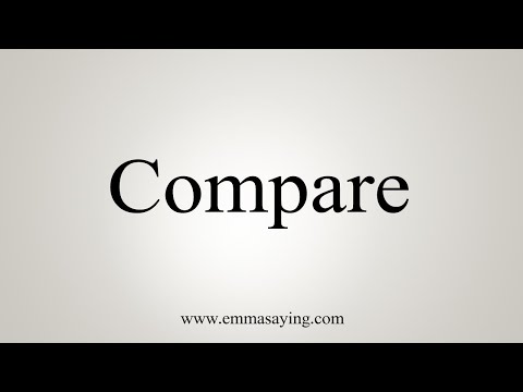 How To Say Compare