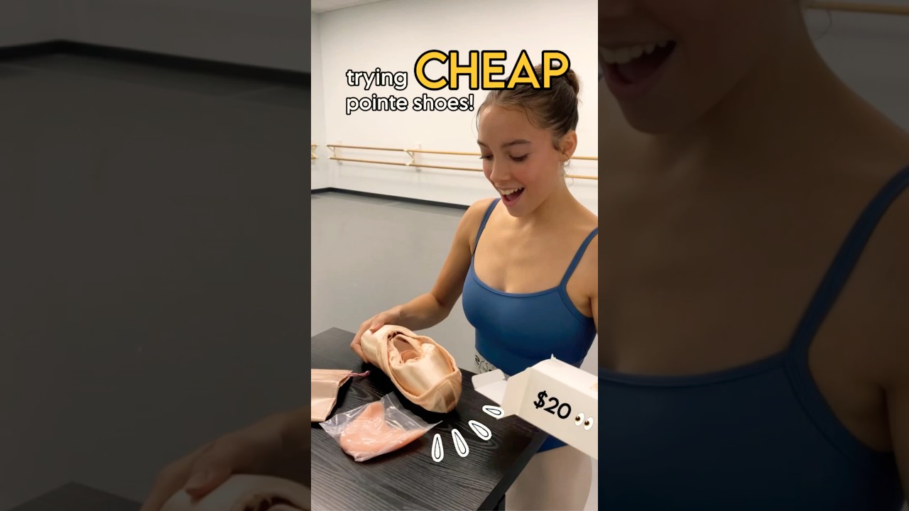 trying CHEAP pointe shoes🩰 #ballet #shorts