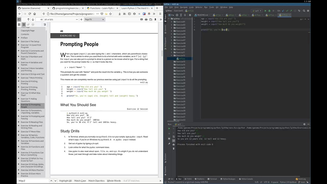 Learn Python 3 The Hard Way