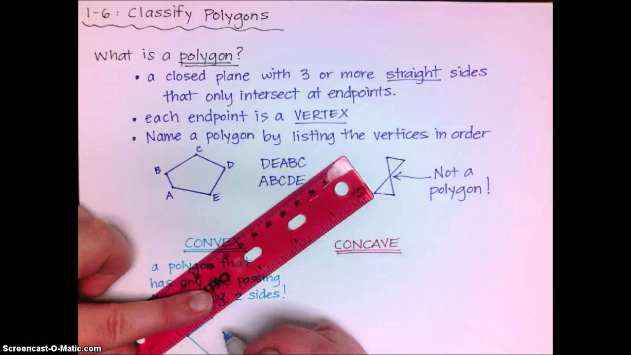 Geometry 1-6: Classify Polygons