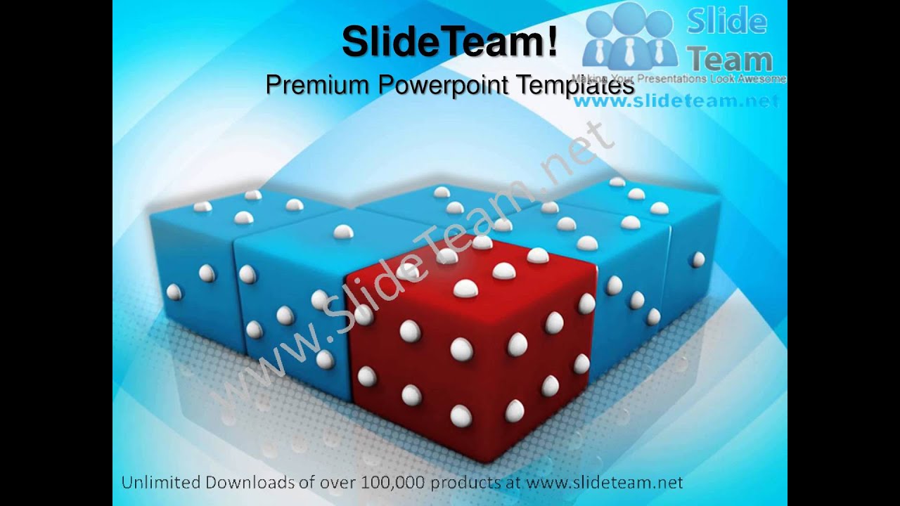 Dice Business PowerPoint Templates ppt Themes 0912 Slides Backgrounds