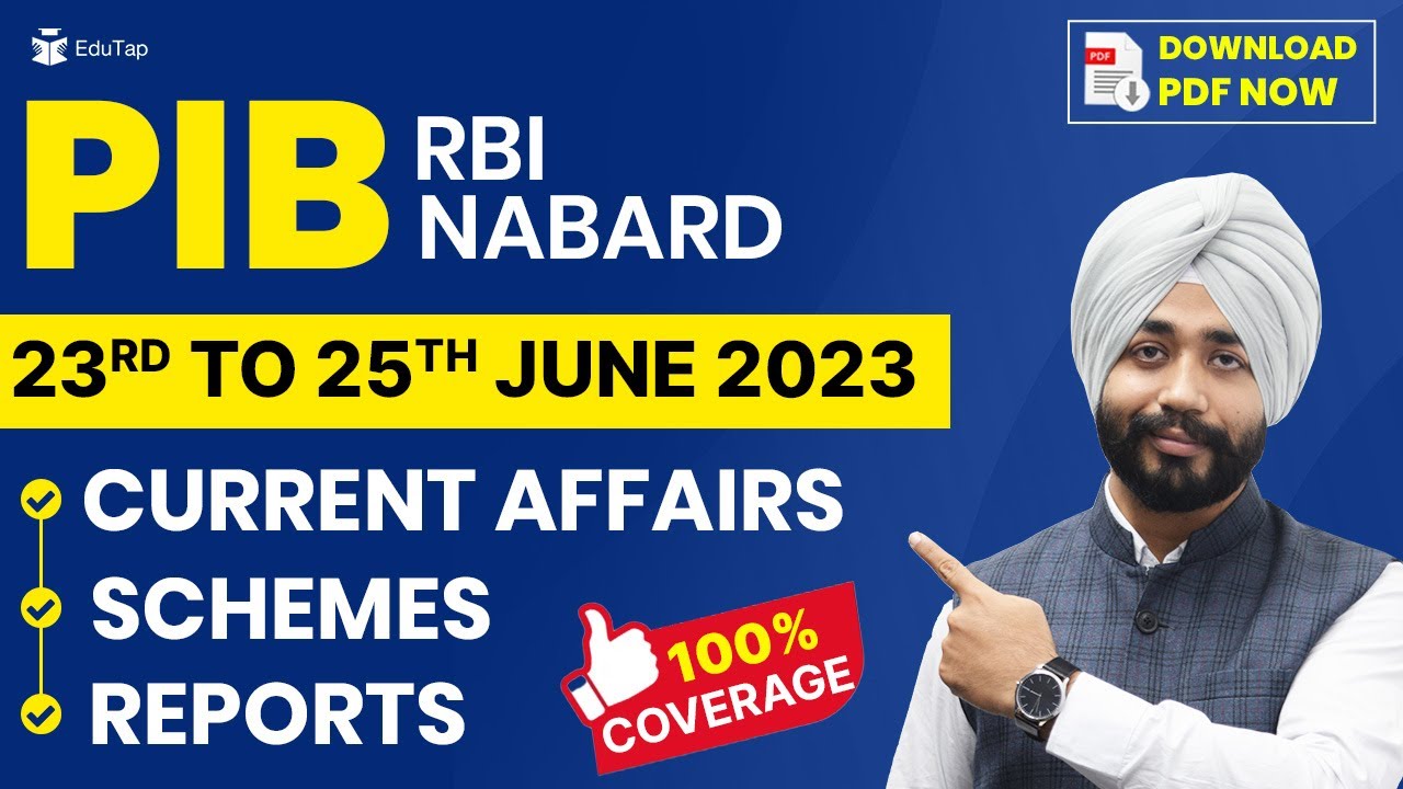 PIB Current Affairs MCQs | Important ESI Current Affairs Revision | RBI, SEBI & NABARD Preparation