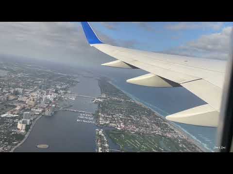 Taking off from Palm Beach International Airport (PBI) on United B757-200