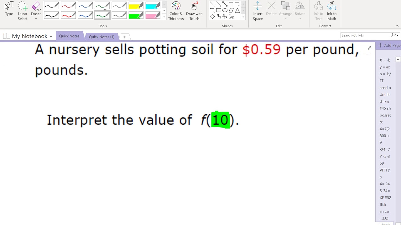 Using and Interpreting Function Notation.