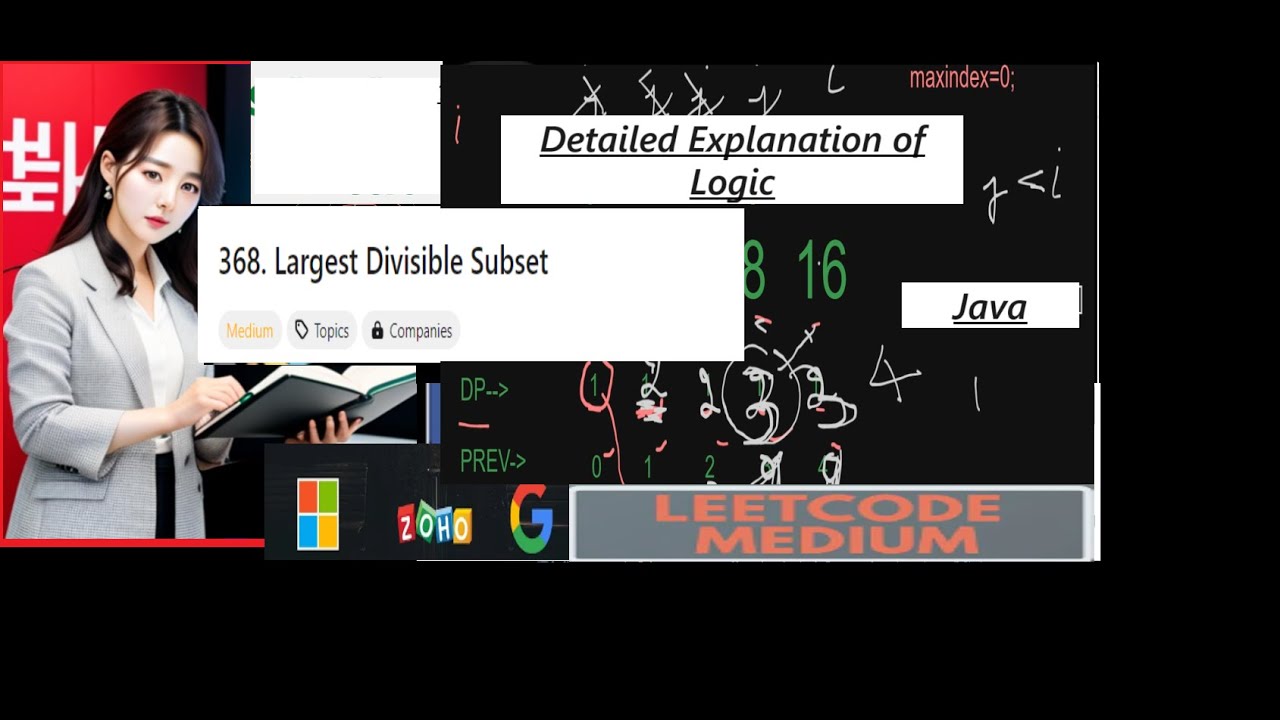 LeetCode 368 Largest Divisible Subset Tutorial | Step-by-Step Explanation | Java Coding | #leetcode