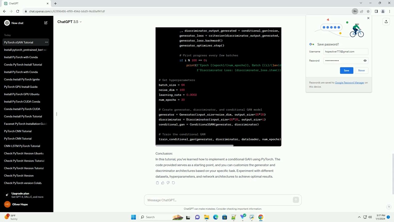 conditional gan pytorch github