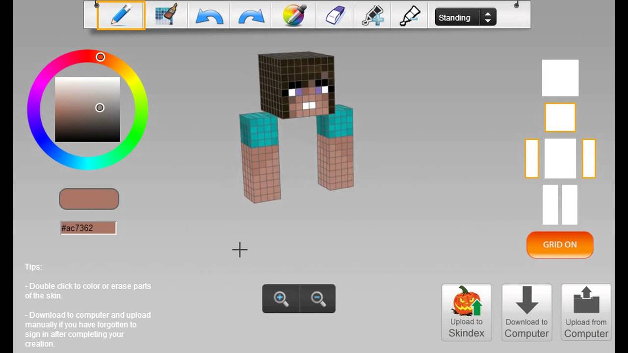 Making Minecraft Skin Stephanie (Female Steve)