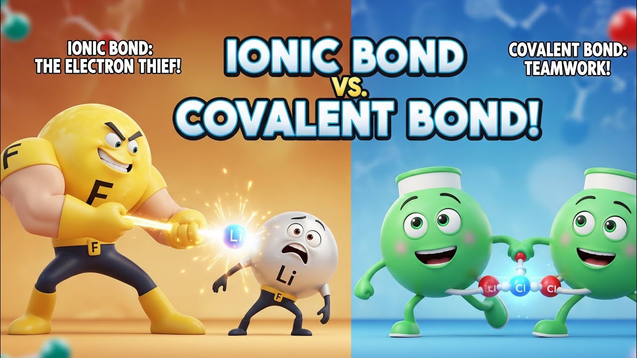Ionic vs. Covalent Bonds: What's the Difference? | Fun Chemistry!