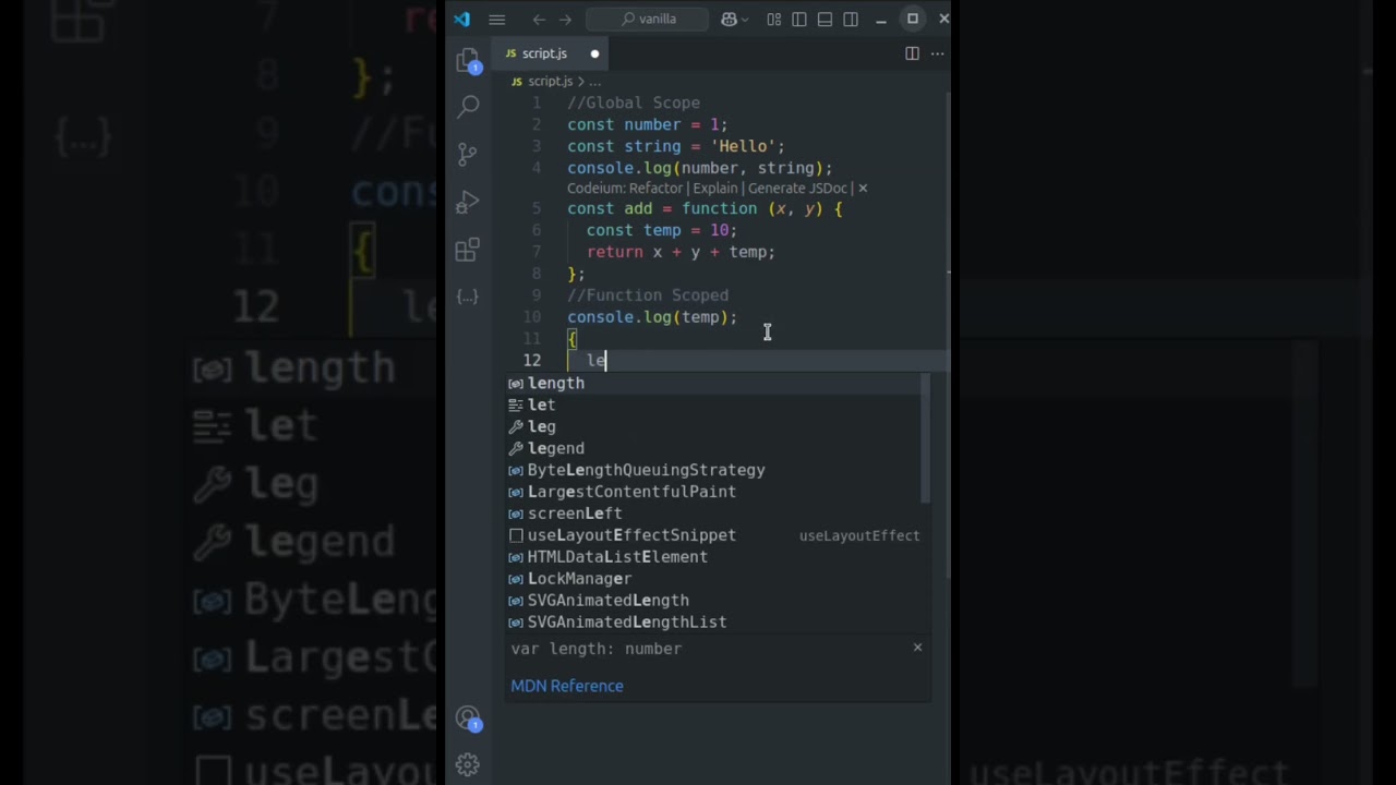 👉JS Scopes-JavaScript Scope Explained: Global, Function, and Block Scope! #coding#scopes#javascript