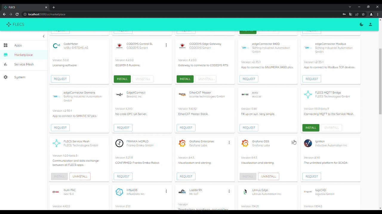 Install an app on FLECS