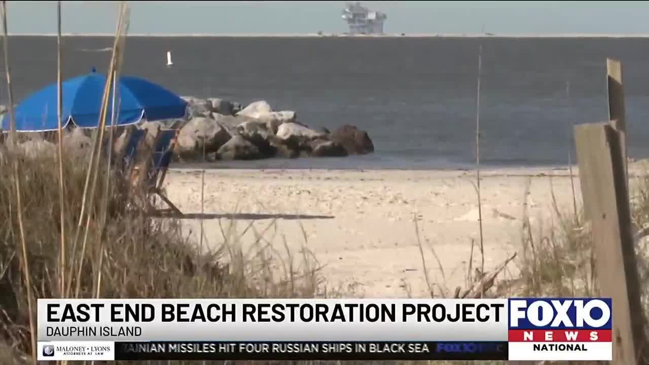 Dauphin Island sand restoration project