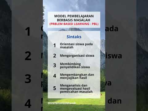 Model Pembelajaran Berbasis Masalah - Problem Based Learning (PBL)