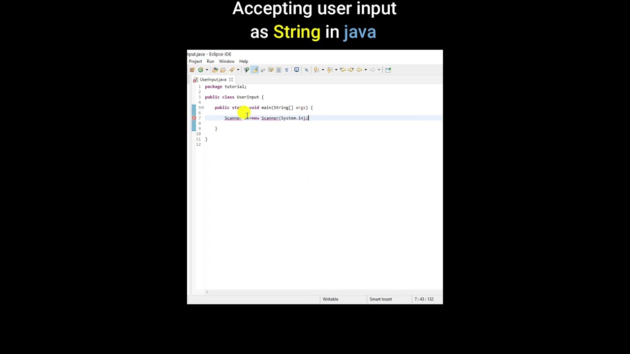 #java Accept User Input as String in Java #Shorts #youtubeshorts #shorts