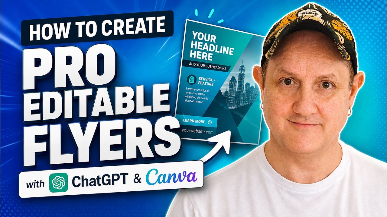 How to Create PRO Editable Flyers with ChatGPT and Canva | Beginner Tutorial
