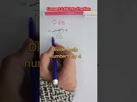 Convert 0.68 into a fraction | Converting Decimals into Fractions