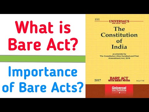 What is Bare Act and Importance of Bare Acts || Legal Mentor