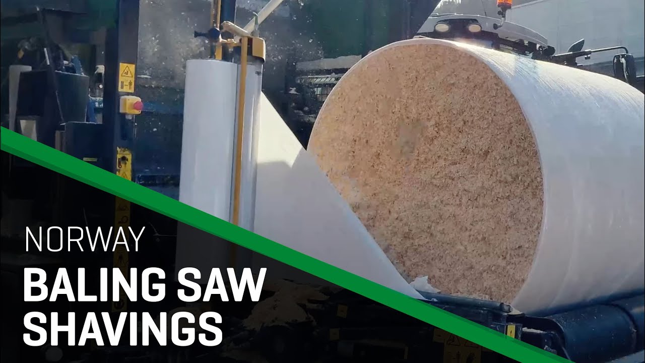 Baling saw shavings in Norway | High-density baling | Orkel MP2000-X compactor