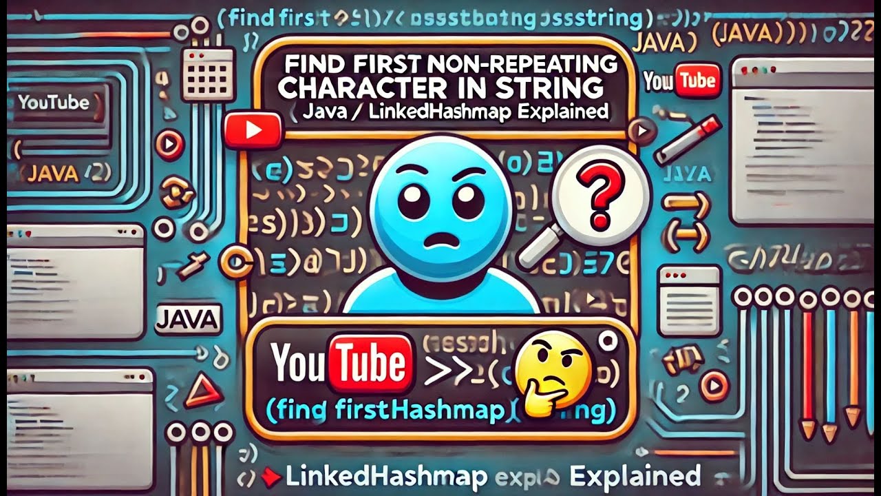 How to Find First Non Repeating Character in a String | Java Interview Question | LinkedHashMap