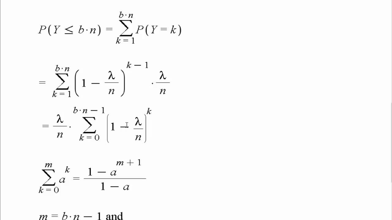 Derivation of the Pdf for an Exponential Distribution