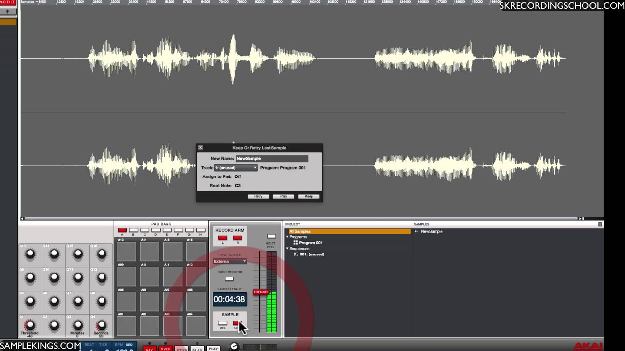 MPC Renaissance & MPC Studio Sampling Part 1