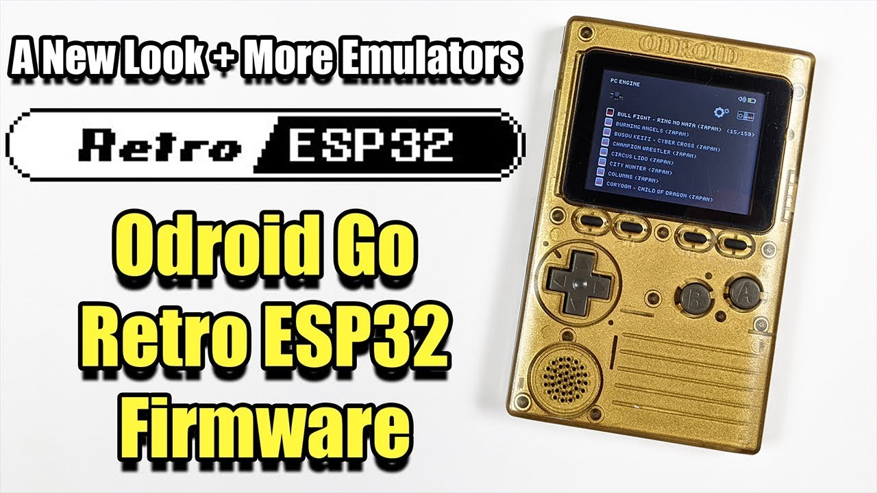 Retro ESP32 For The ODROID GO - A New Look + More Emulators