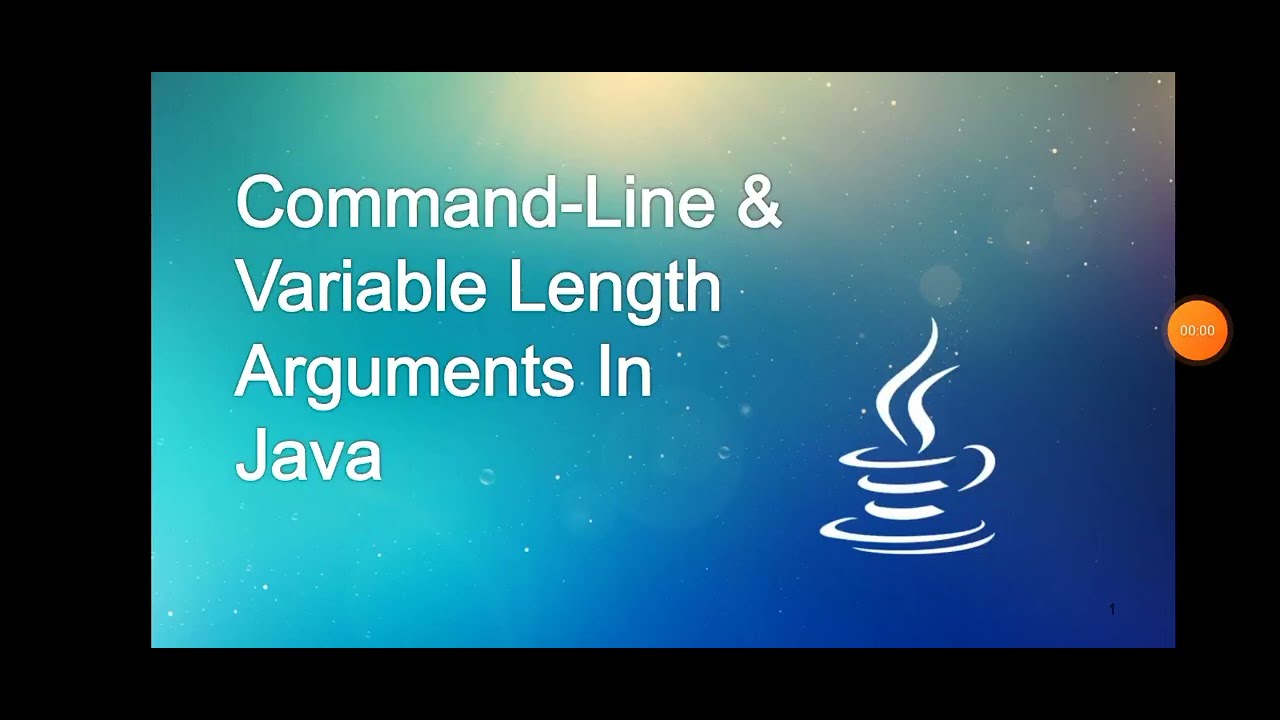 Command Line and Variable Length Arguments in Java_Module 2
