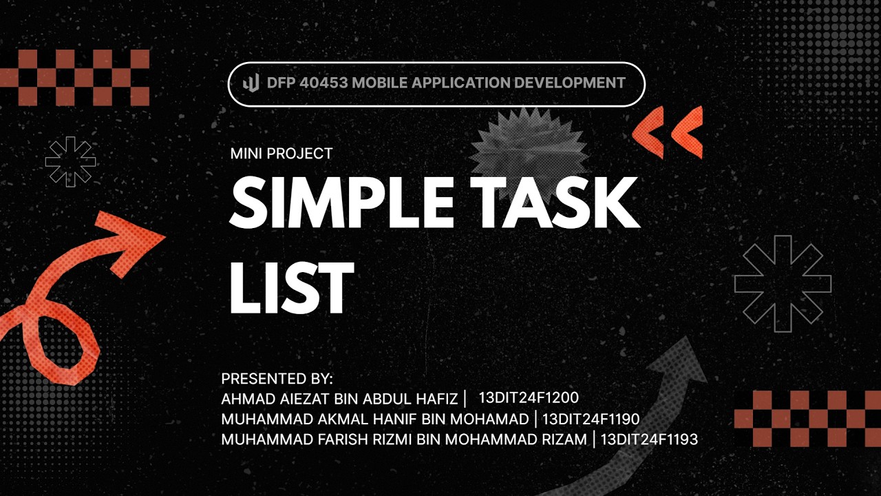 Mobile App Development: Simple Task List with SQLite Login Integration