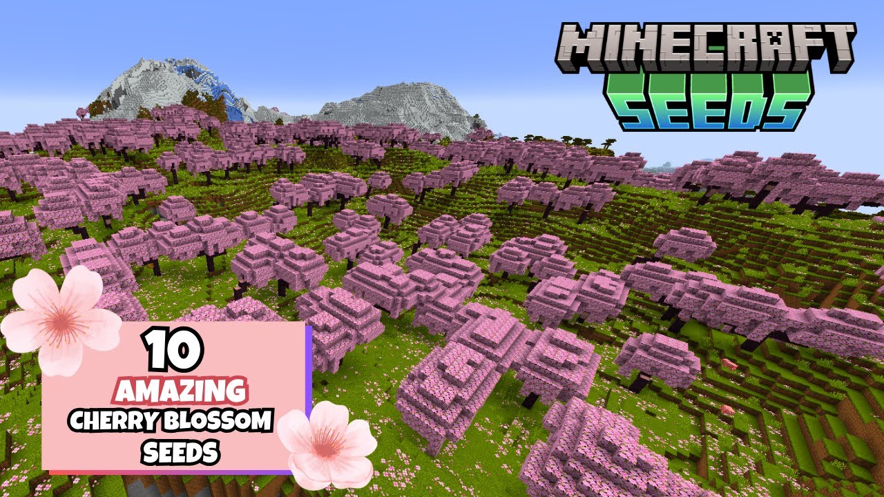 10 AMAZING CHERRY BLOSSOM SEEDS  |  Minecraft Java 1.20, 1.21