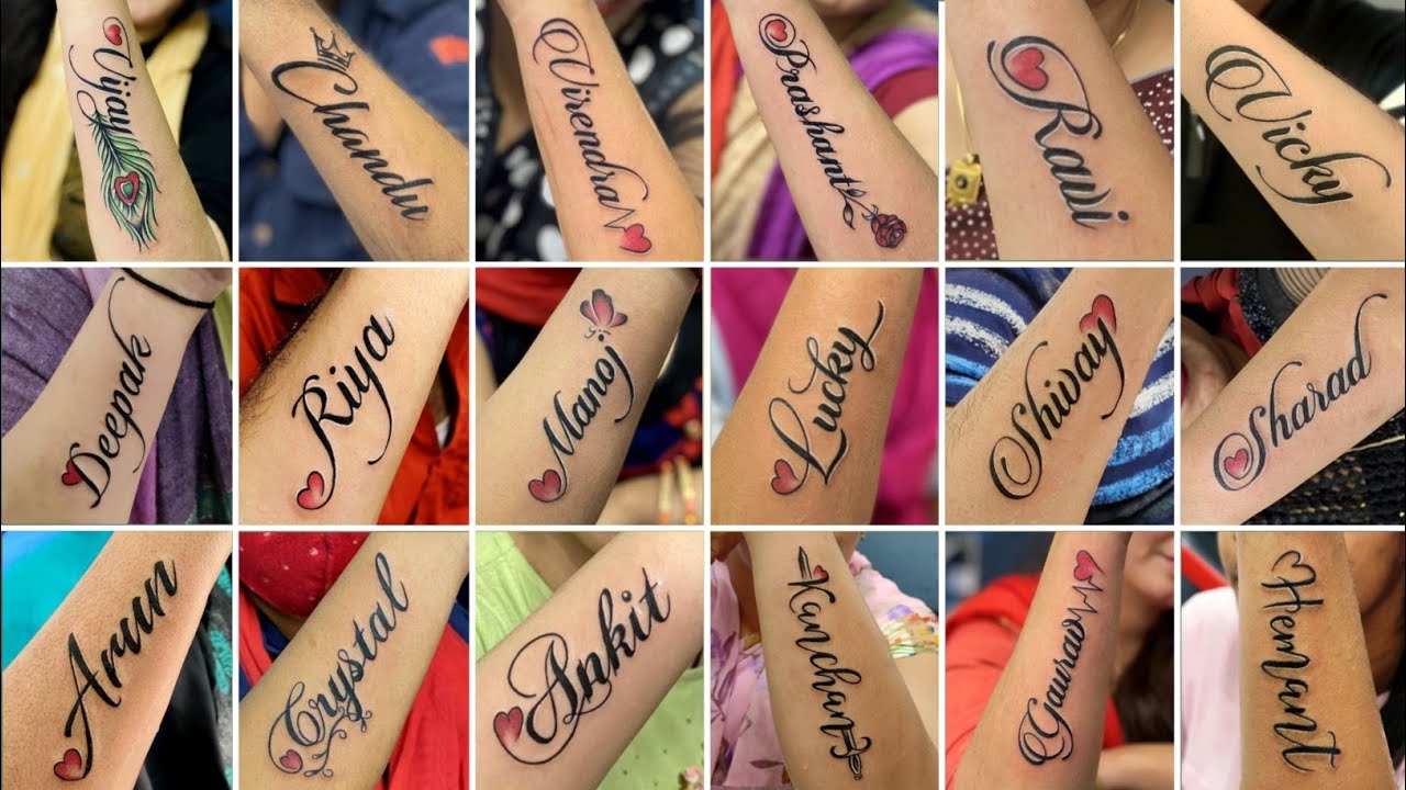 Very popular boys and girls name tattoo designs | name tattoo ideas for men and women | name tattoos