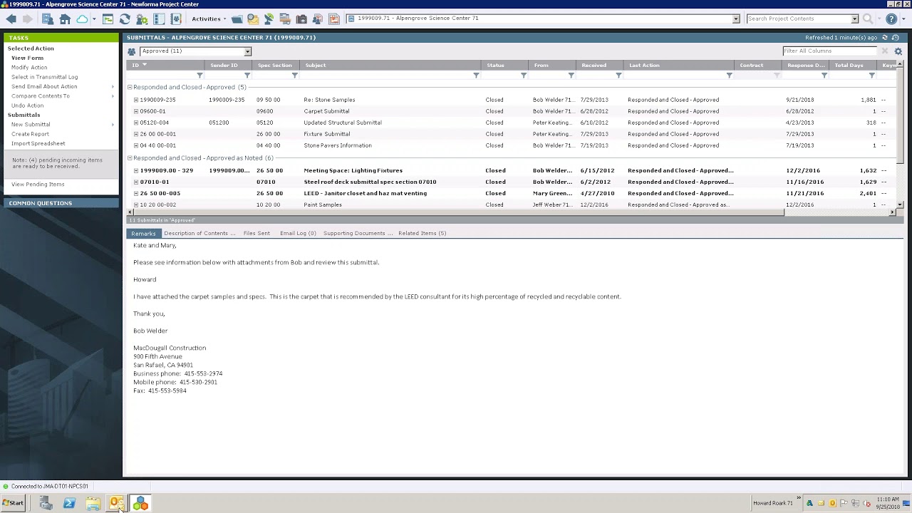 NCM 101 Submittal and RFI Workflow