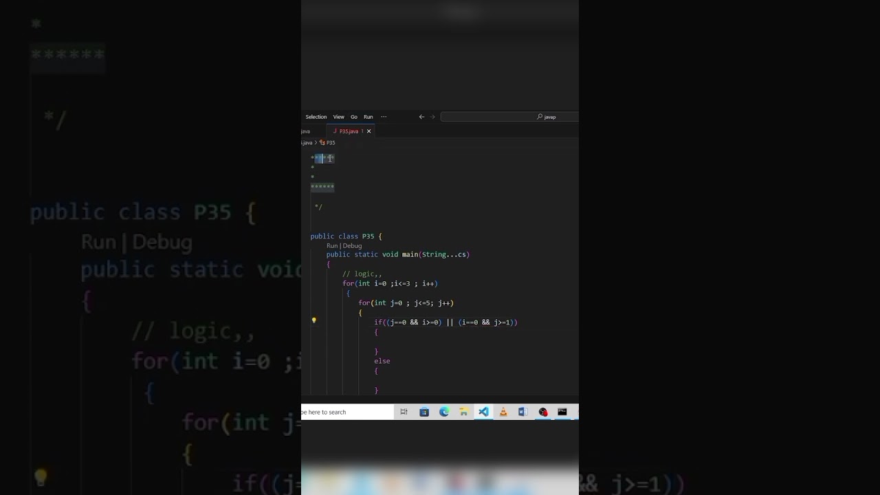 Print   C Alphabet Star Pattern in java l #starpattern #java #programming #javaprogramming