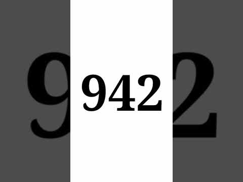 Nine Hundred and Forty Two | Comment What is Special For You With This Number! #shorts