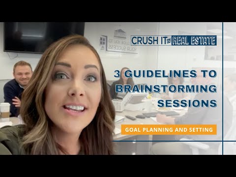 3 Guidelines to Brainstorming Sessions