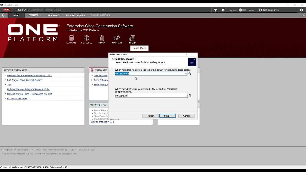 B2W Estimate Video 1 - Creating a new estimate