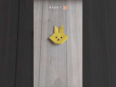 RABBIT ORIGAMI| TUTORIAL| HOW TO MAKE RABBIT HEAD CUTE CRAFT| PAPER| FOLDING| ARTWORK
