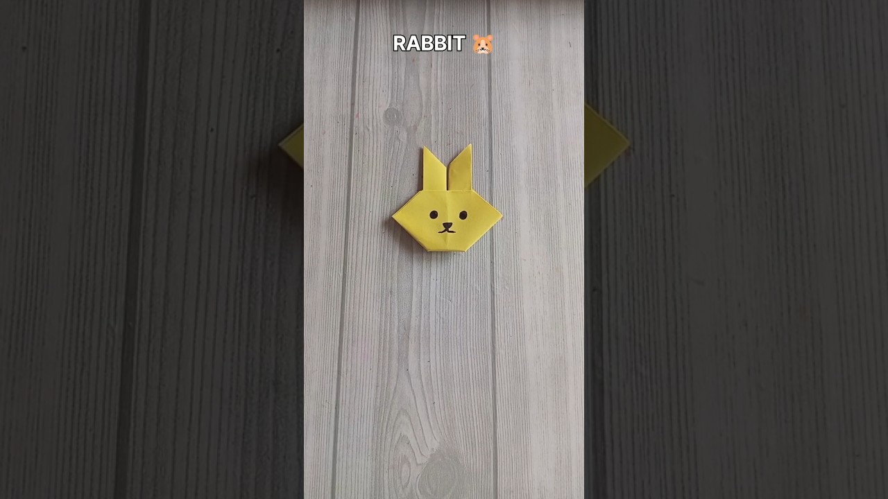RABBIT ORIGAMI| TUTORIAL| HOW TO MAKE RABBIT HEAD CUTE CRAFT| PAPER| FOLDING| ARTWORK