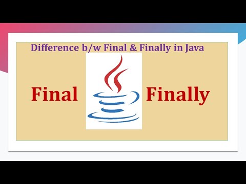 Difference between Final and Finally in Java
