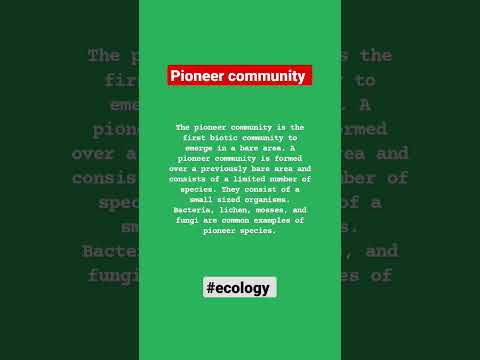 Pioneer community #ecology
