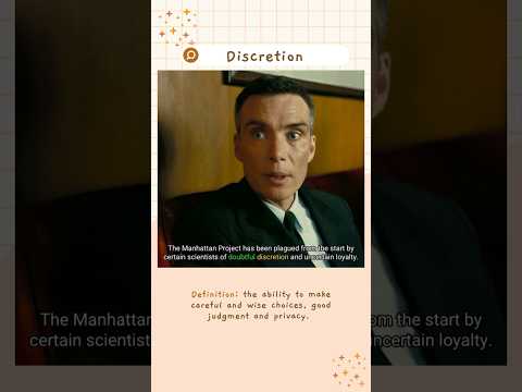 📚 Explore the Word:Discretion #englishvocabulary #movie #learnenglish