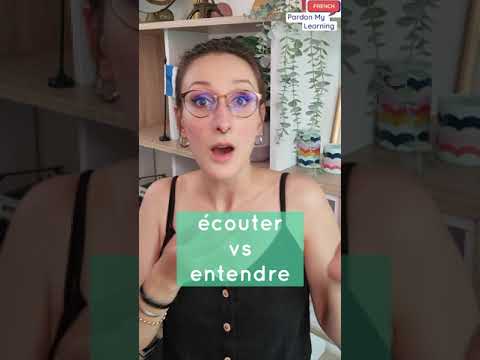 Ecouter VS entendre in French #shorts