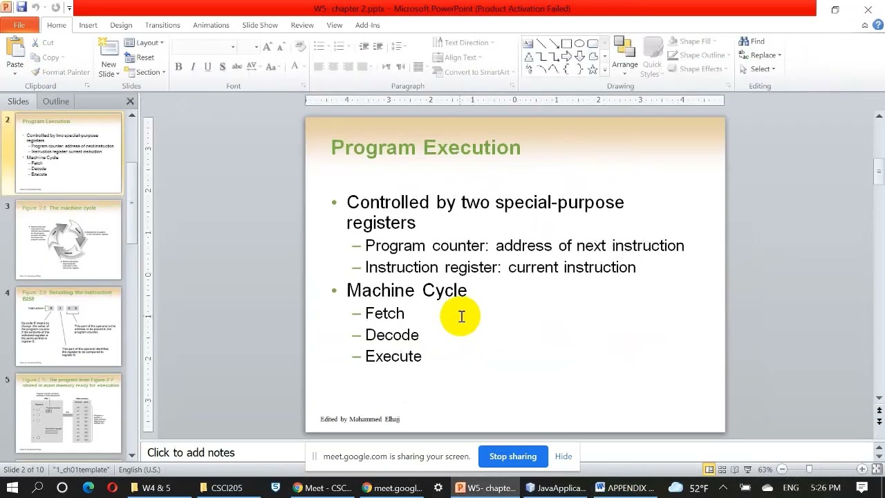 WEEK 5 LIVE SESSION (PART 1)- Chapter 2 - Data Manipulation: Program Execution