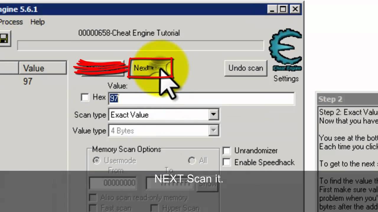 Cheat Engine Tutorial - Step 2