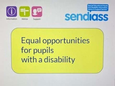 Equal opportunities for pupils with a disability