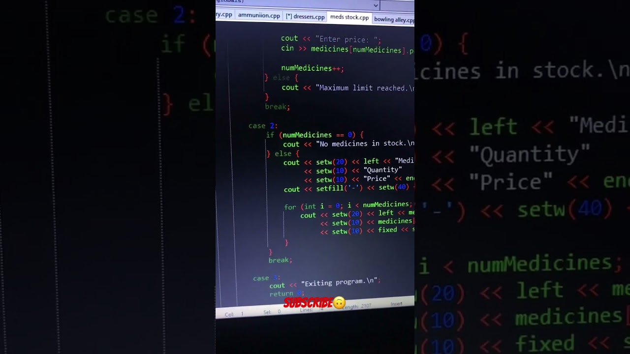 medic items IDE dev c++ #coderstokyo #coding #cplusplus #ccompiler #codemasters #cpp #devcpp