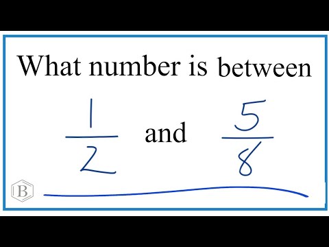 What fraction is halfway between 1/2 and 5/8?