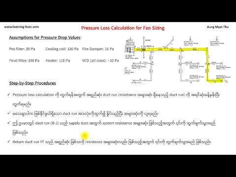 Pressure Loss Calculation (Supply Duct) – LEARNING HVAC