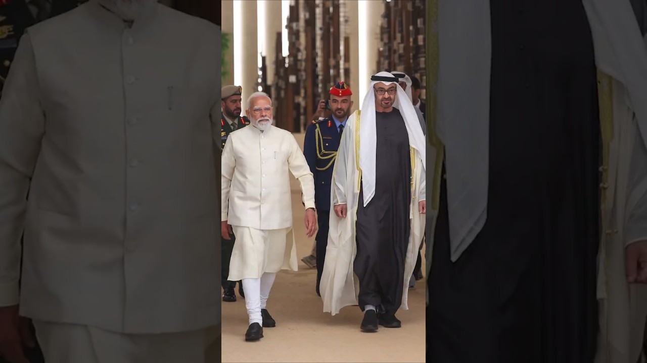 PM Modi accorded a Guard of Honour in Abu Dhabi | #uae | #shorts