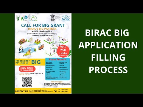 How to Apply for BIRAC- Biotechnology Ignition Grant (BIG)