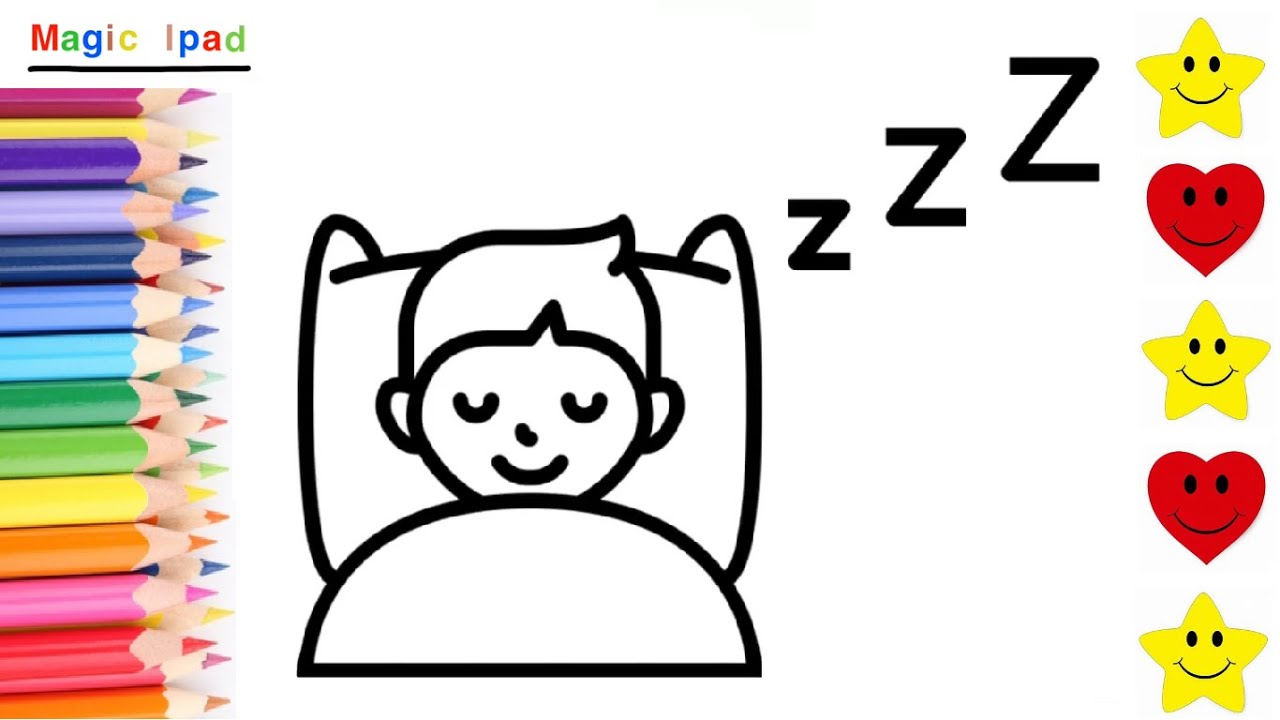 Como dibujar un NIÑO DURMIENDO | dibujos para niños 💓⭐ How to draw a KID SLEEPING | drawings kids