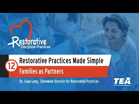 Restorative Practices Made Simple - 12 - Families as Partners